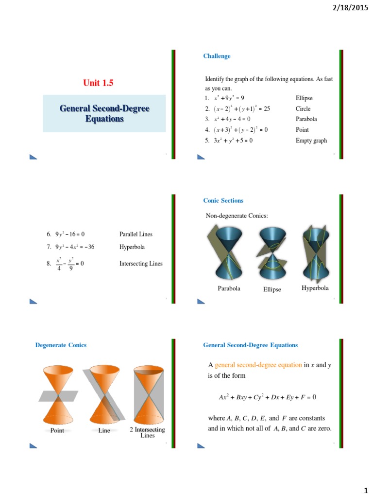 Section-1.5-General-Second-Degree-Equations.pdf | Space | Algebraic ...