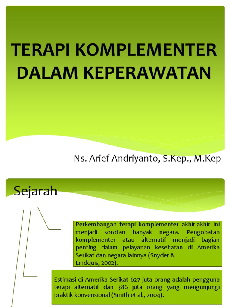 Terapi Komplementer Dalam Keperawatan | PDF