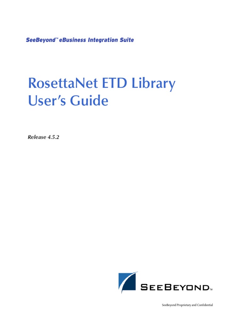 Rosettanet Etd Library User'S Guide: Release 4.5.2 | PDF | Xml | Public ...