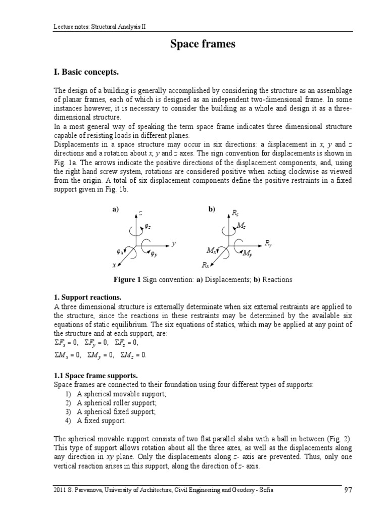 Space Frames: I. Basic Concepts | PDF | Cartesian Coordinate System ...