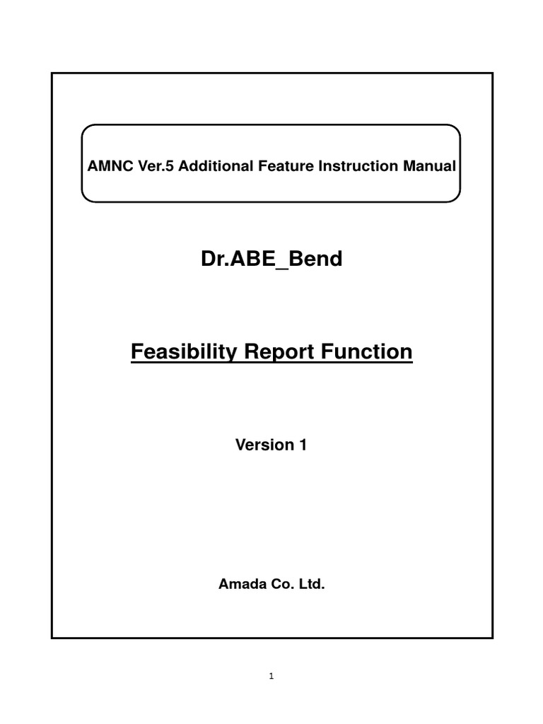 DR - ABE - Bend: AMNC Ver.5 Additional Feature Instruction Manual | PDF ...