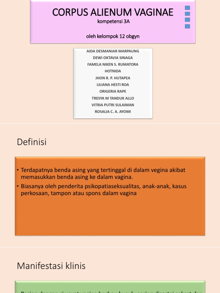 Corpus Alienum Vaginae | PDF