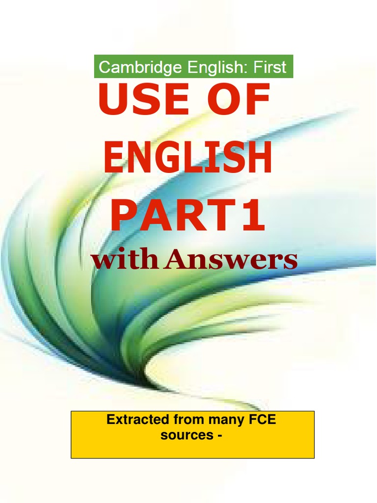 Cambridge English First Use of English Part 1 With Answers | PDF