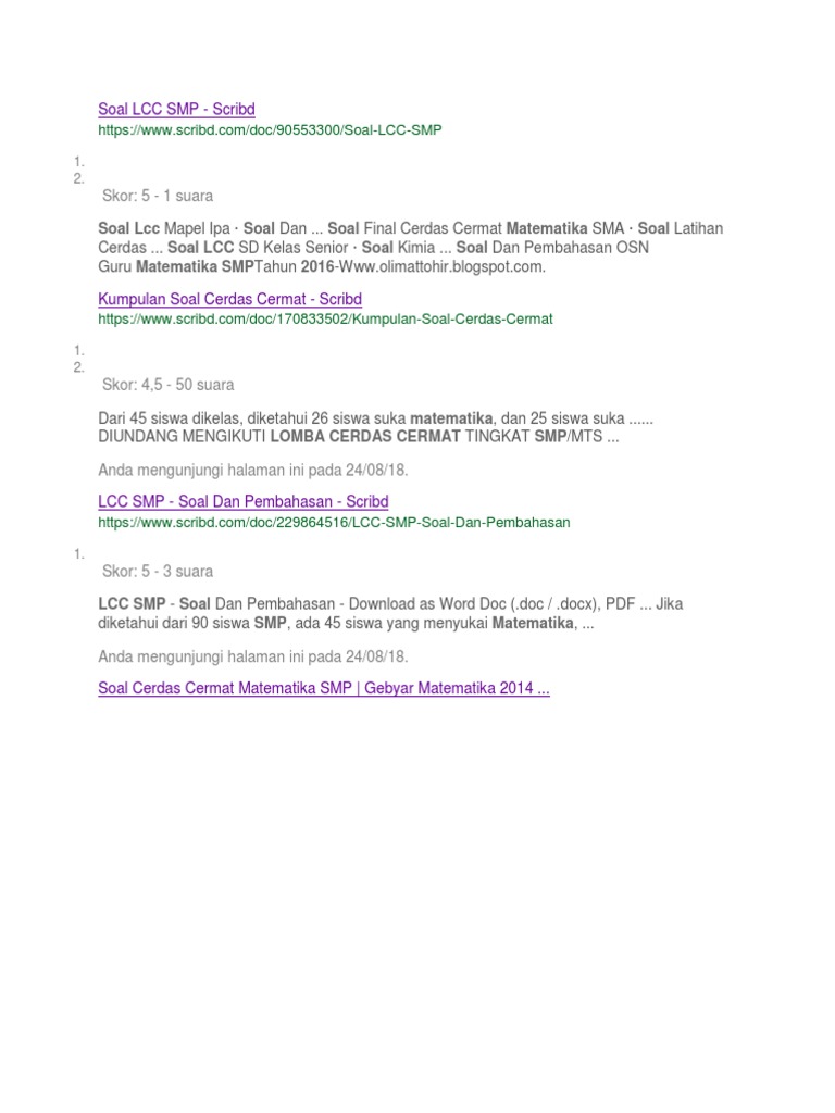 OSK Matematika SMA 2016 Soal | PDF