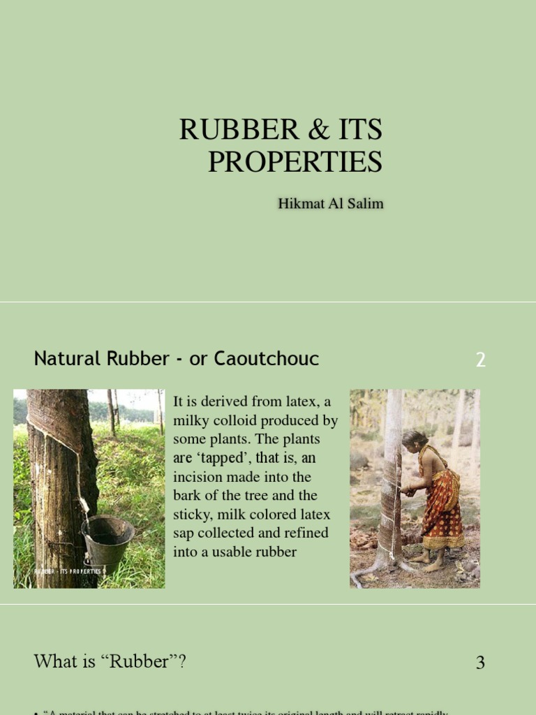 Rubber & Its Properties | PDF | Natural Rubber | Deformation (Engineering)