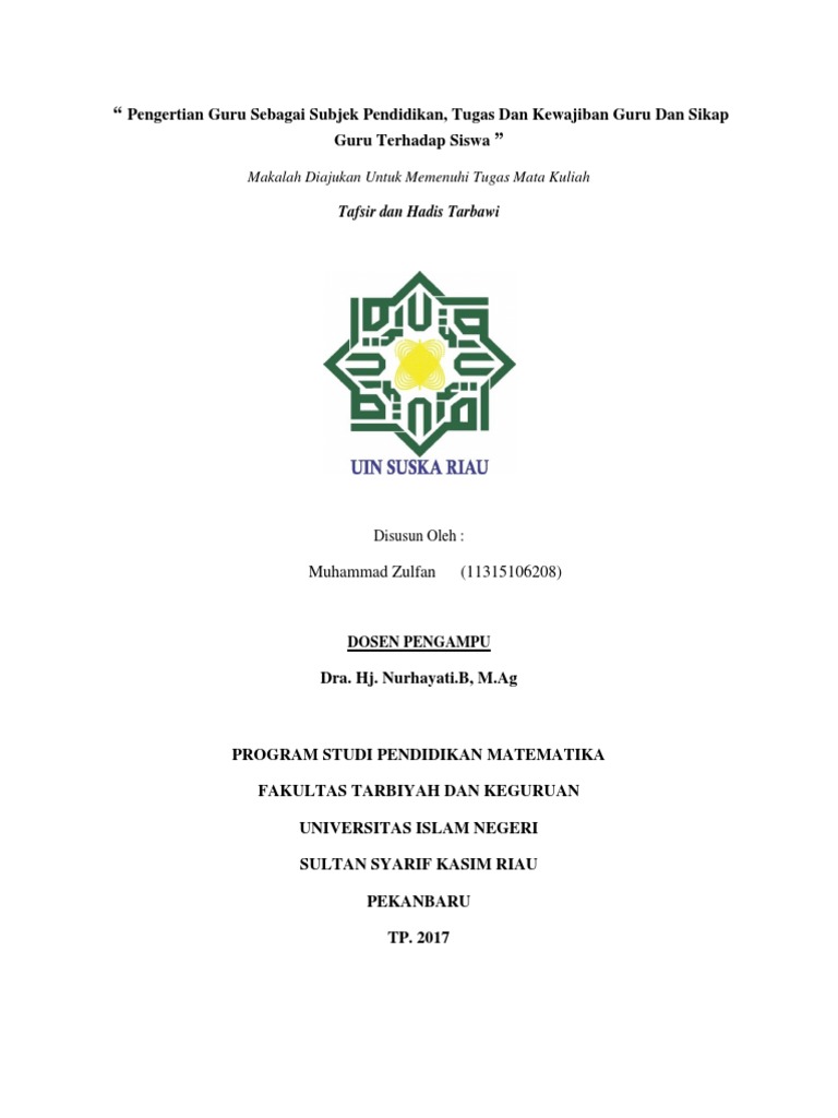 Revisi Tugas Tafsir (Muhammad Zulfan) | PDF