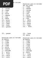 Dictado Semanal de Palabras para Niños | PDF