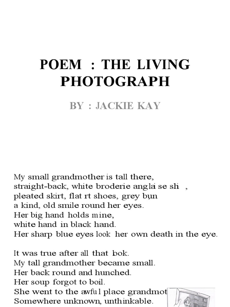 Poem The Living Photograph | PDF | Embroidery | Poetry
