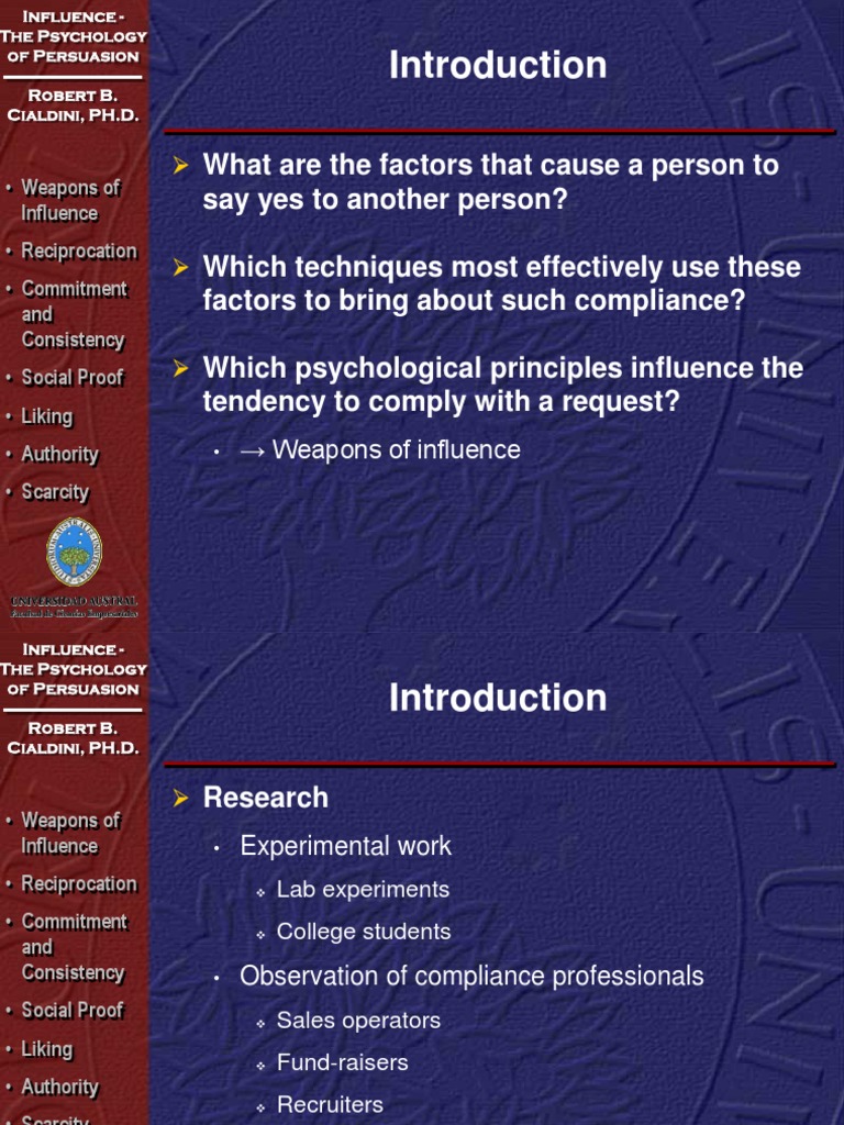 Weapons of Influence: An In-Depth Look at the Psychological Principles ...
