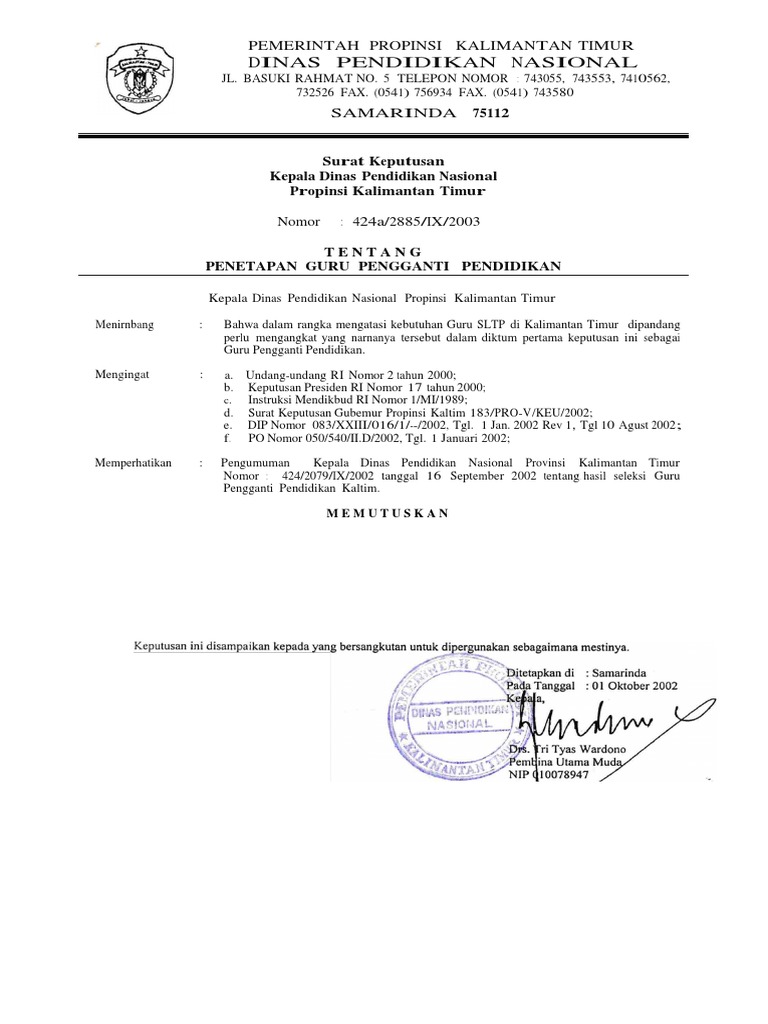 Surat Keputusan | PDF