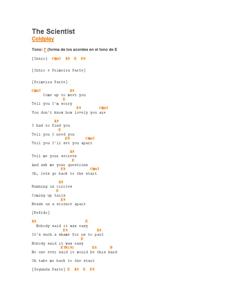 The Scientist: Coldplay | PDF