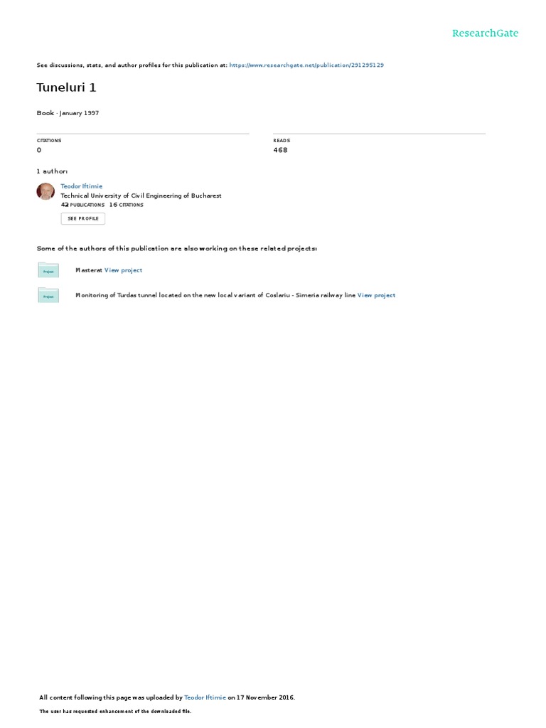T IFTIMIE Tuneluri Parteai Elementeintroductive UTCB 1997-2009 PDF | PDF | Social Science | Art