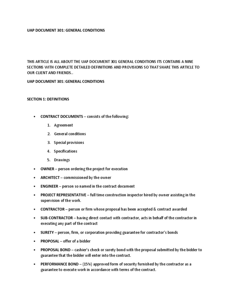 Uap Document 301 | PDF | Guarantee | Specification (Technical Standard)