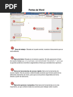 Partes y funciones de la interfaz de Word | PDF | Microsoft | Ventana ...