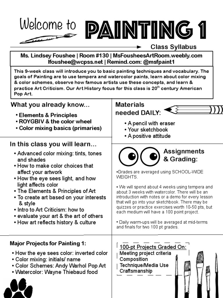 Syllabus | PDF | Paintings | Watercolor Painting