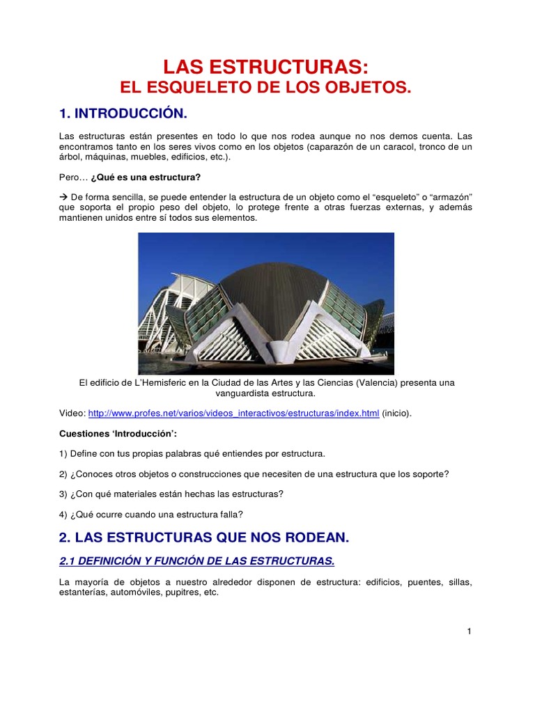 Tema Estructuras 1eso | PDF | Puente | Doblar