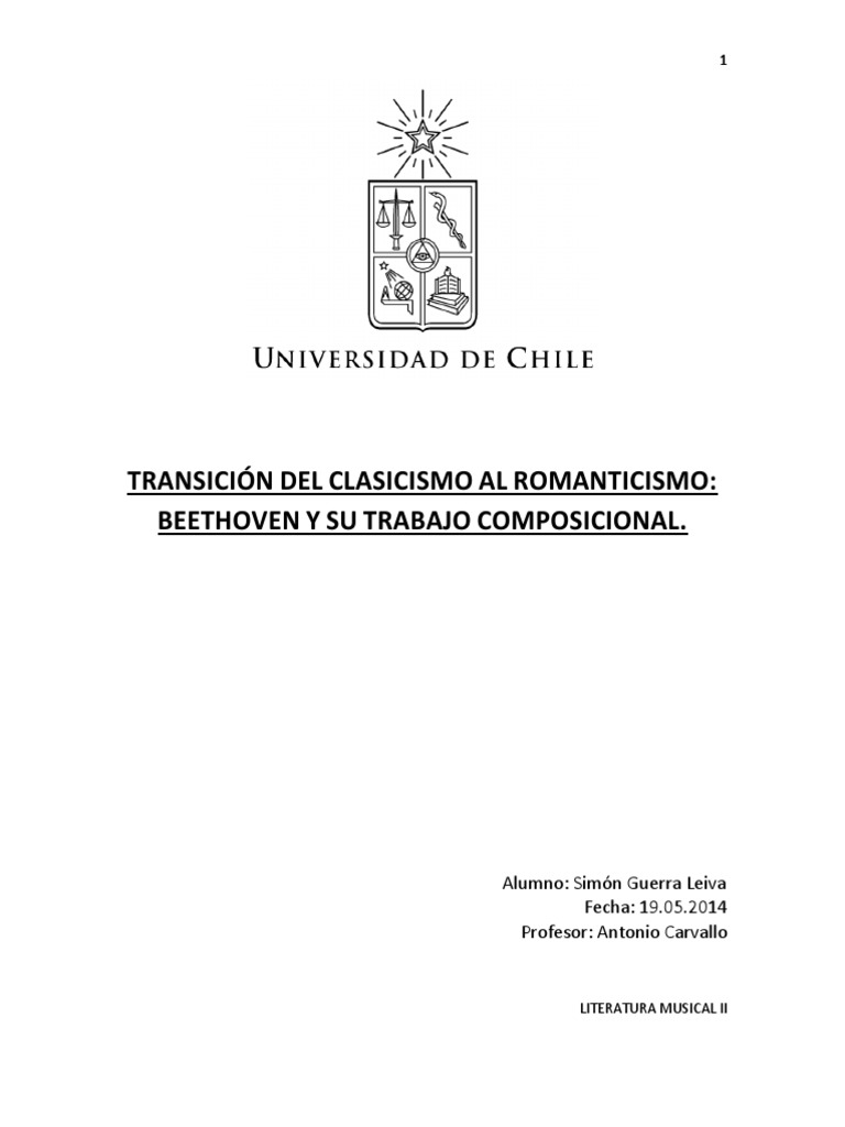 Beethoven Transición Del Clasicismo Al Romanticismo | PDF | Ludwig Van Beethoven | Sonata