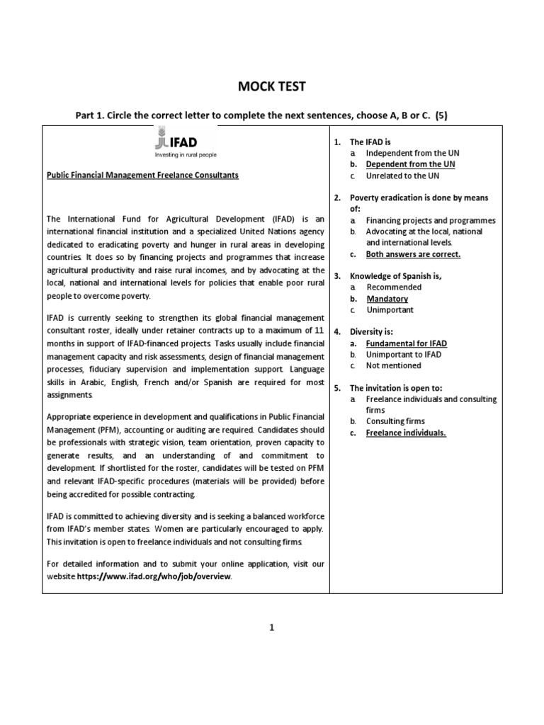 Mock Test English III 1 566468 | PDF | Business | Economies