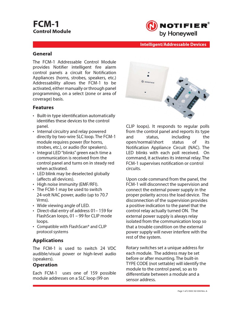 FCM 1 Rev A PDF | PDF | Relay | Power Supply
