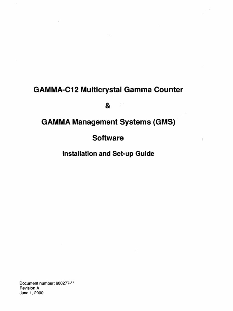 Gamma C-12 Multicrystal Gamma Counter Manual | PDF | Dos | Backup