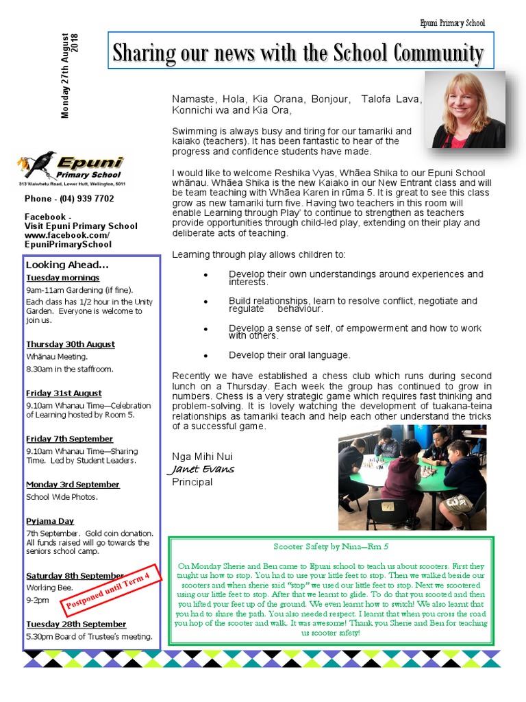 Epuni Primary School Community Update | PDF