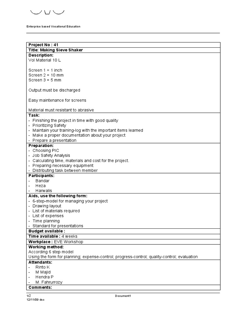 Project Description PDF | PDF