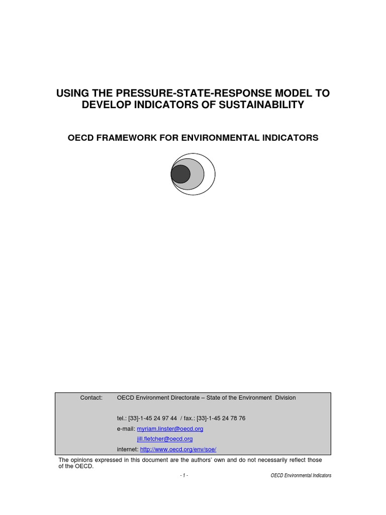 Pressure State Response Model | PDF | Sustainability | Sustainable ...