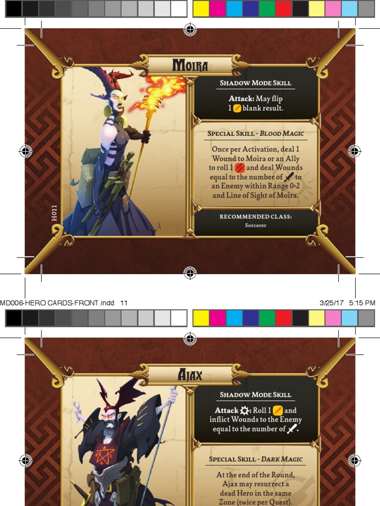 MD Hero Cards Replacements FRONT | PDF | Gaming | Role Playing Games