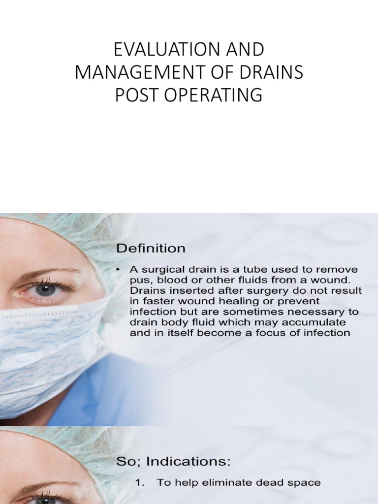 Post-Operative Drain Management Guide | PDF