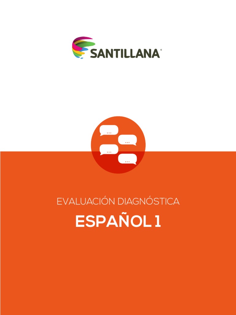 Evaluacion Español 1 SANTILLANA | PDF | Verbo | Palabra