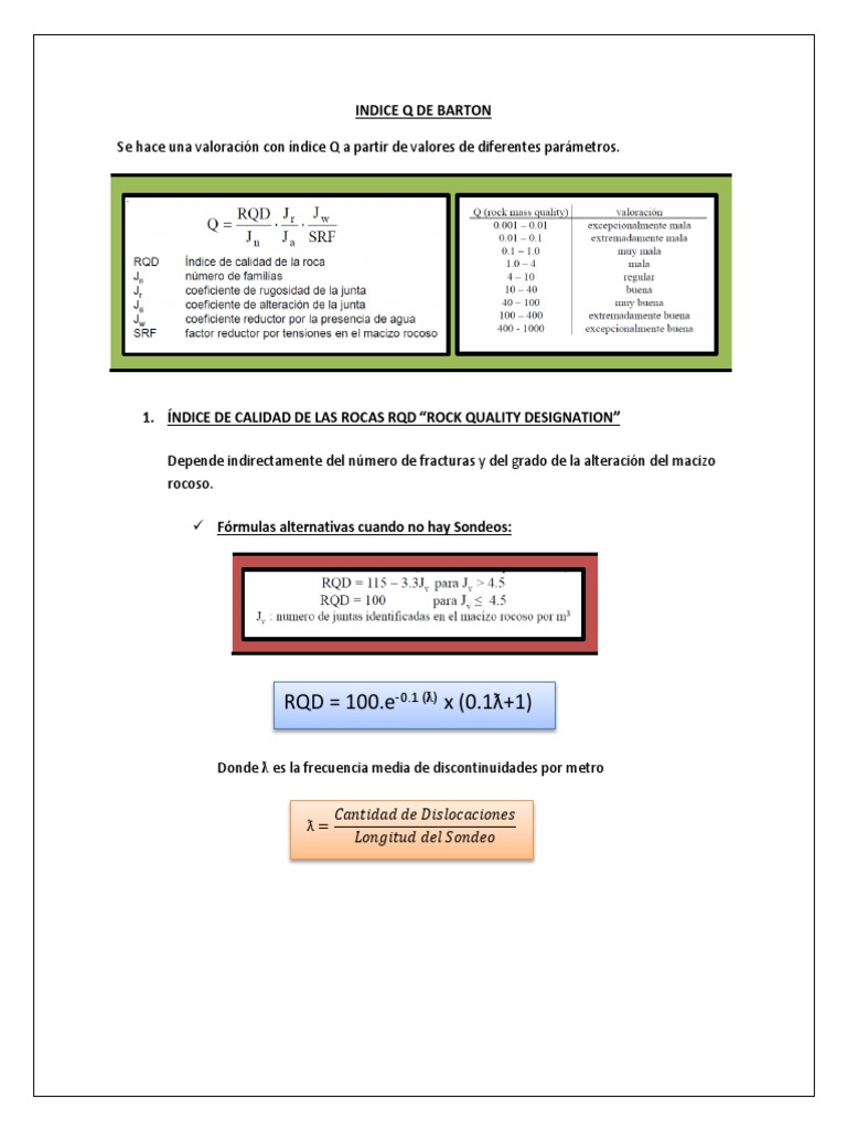 Indice Q de Barton | PDF