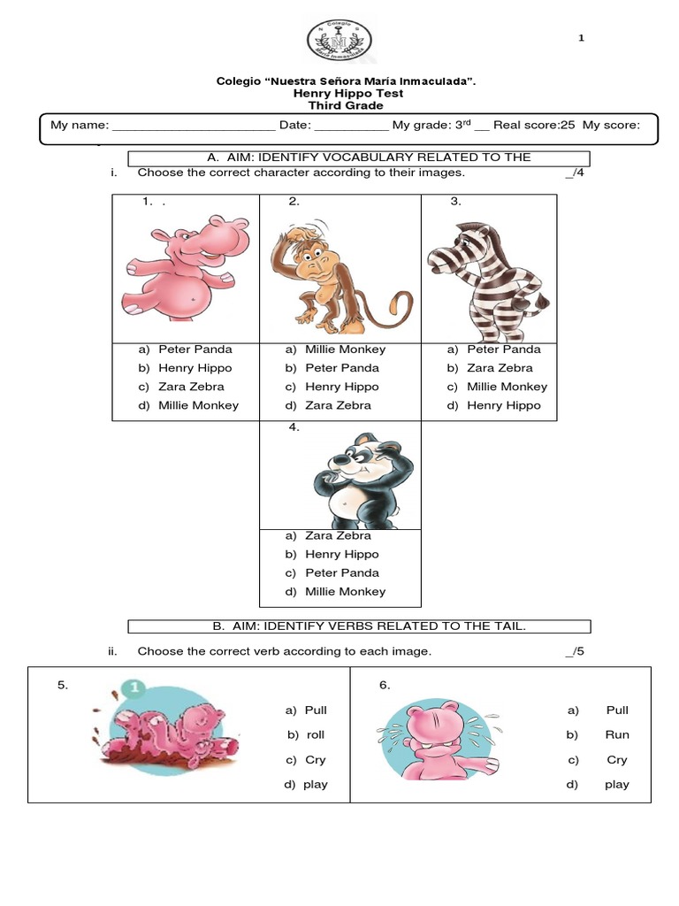 Henry Hippo Test | PDF | Morphology | Syntactic Relationships