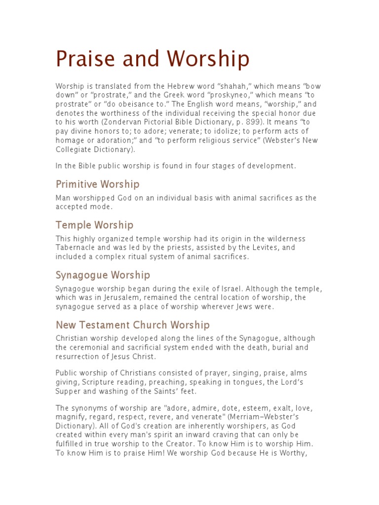 Praise and Worship PDF | PDF | Synagogue | Worship