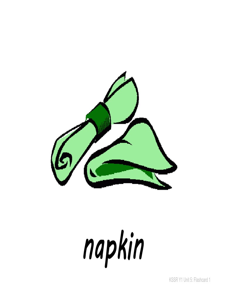 Napkin: KSSR Y1 Unit 5: Flashcard 1 | PDF