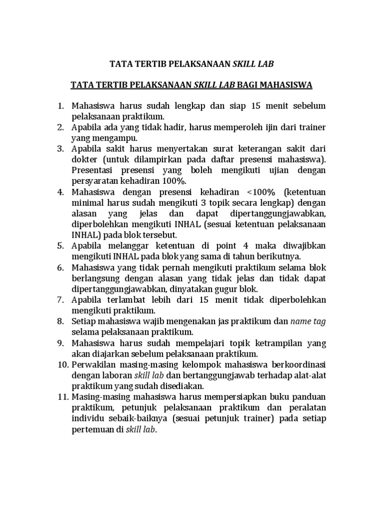 Petunjuk Skill Lab KB IMPLAN | PDF | Komputer | Teknologi & Rekayasa