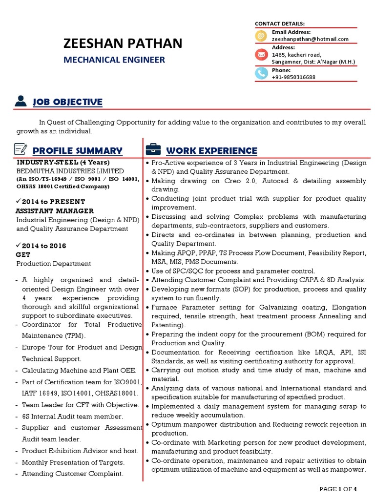 Zeeshan Pathan Mechanical Engineer | PDF | Wind Power | Fatigue (Material)
