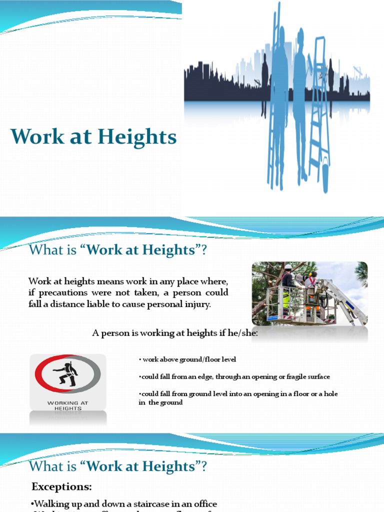 Work at Heights | Download Free PDF | Risk Assessment | Stairs