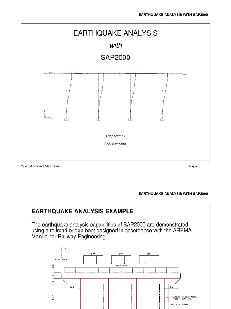 Structsource - Earthquake Analysis With Sap2000 Part 1 | PDF | Menu (Computing) | Structural Load