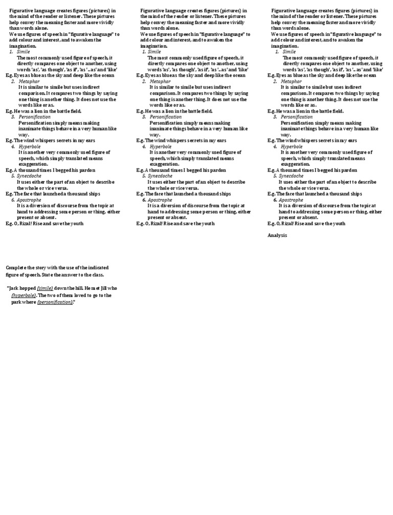 Figurative Language Creates Figures | PDF | Metaphor | Imagination