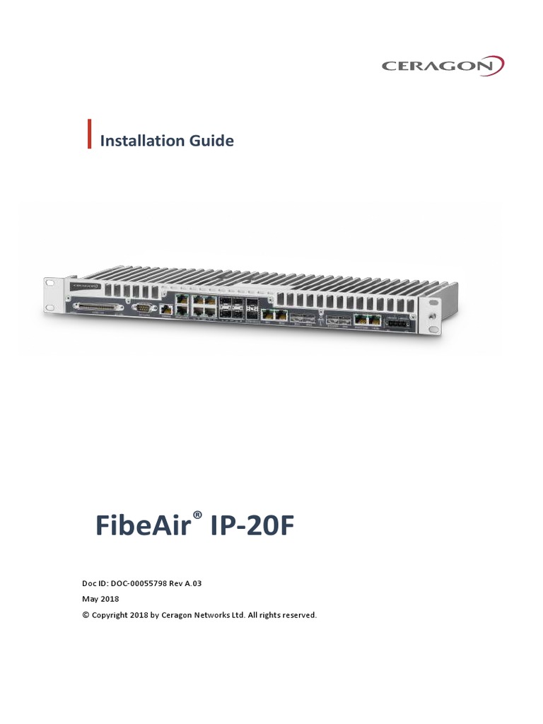 FibeAir IP-20F Installation Guide Rev A.03 | PDF | Electrical Connector ...