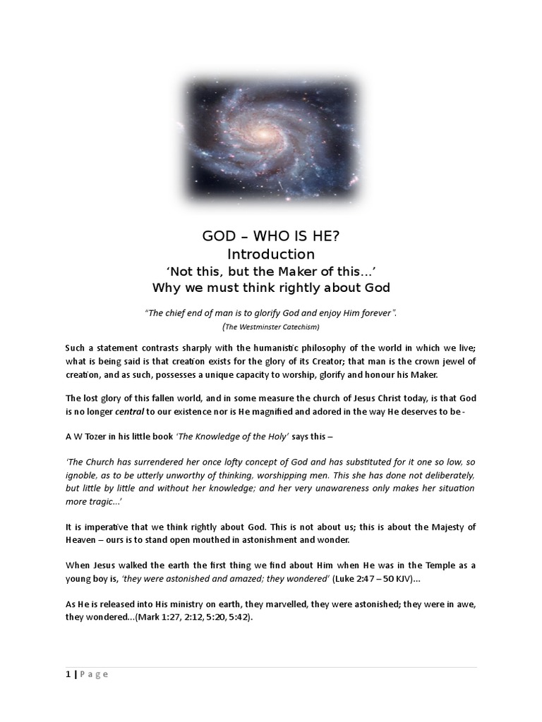 Understanding God's Majesty and Purpose | PDF | God | Love