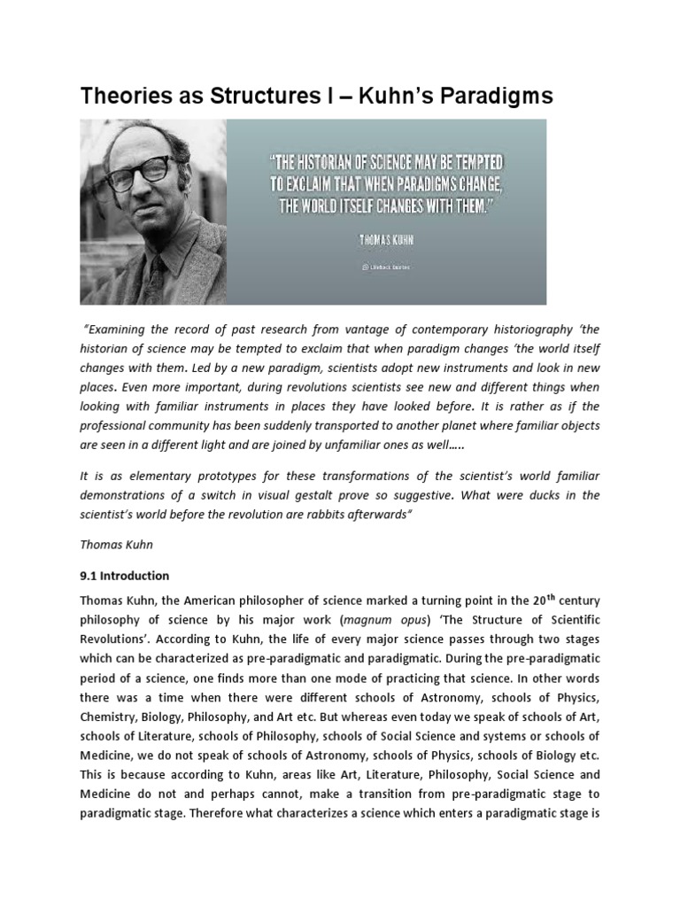 Theories As Structures I | PDF | Paradigm | Reductionism