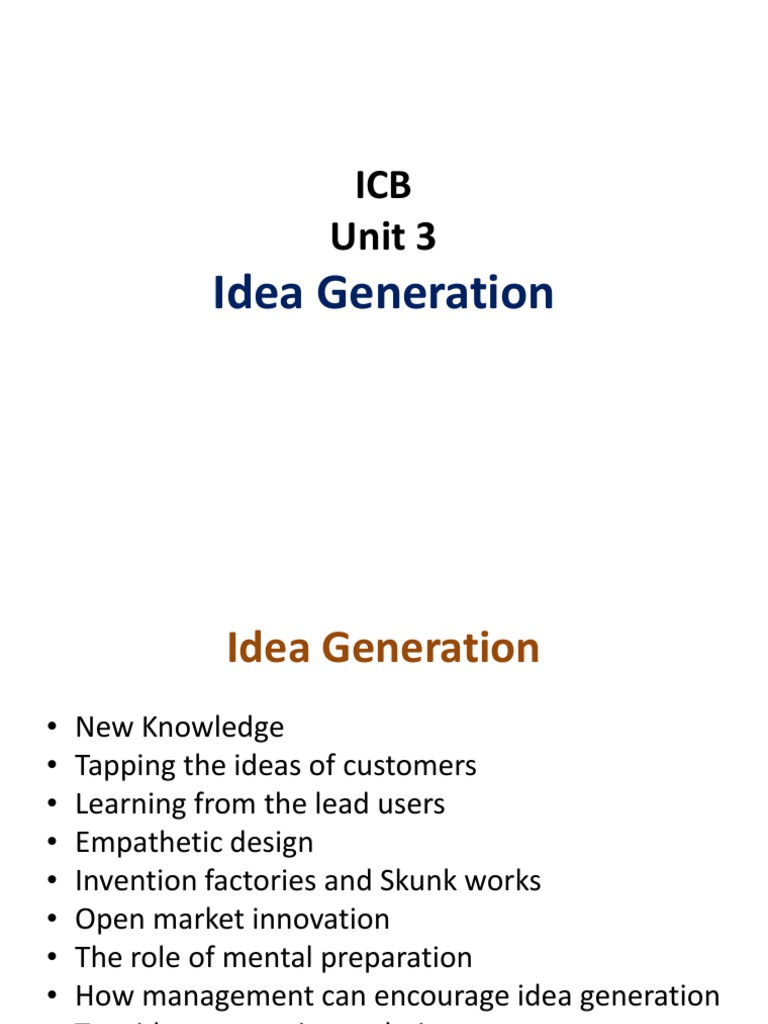 Module 3 ICB | PDF | Innovation | Knowledge