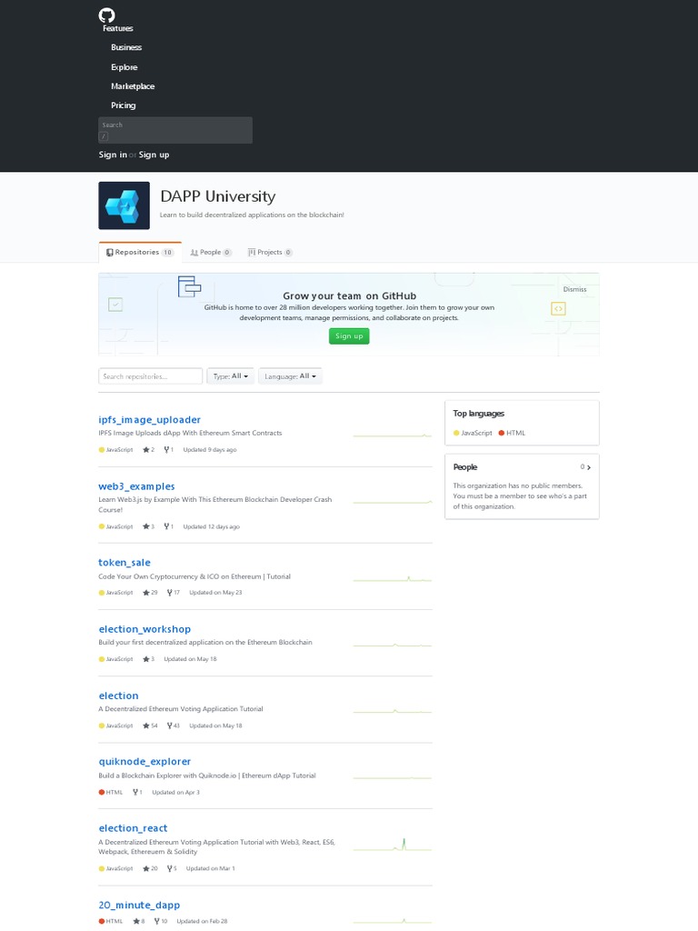 Dapp University Github | PDF | Java Script | World Wide Web