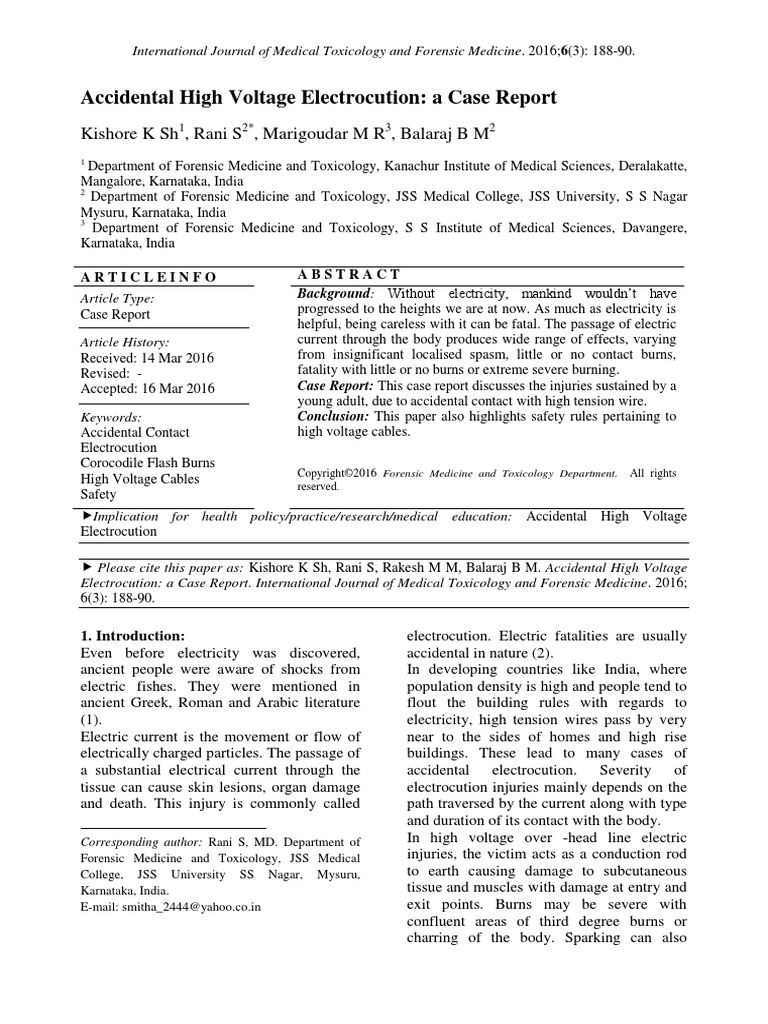 Jurnal Lapsus Forensik | PDF | High Voltage | Electrical Wiring