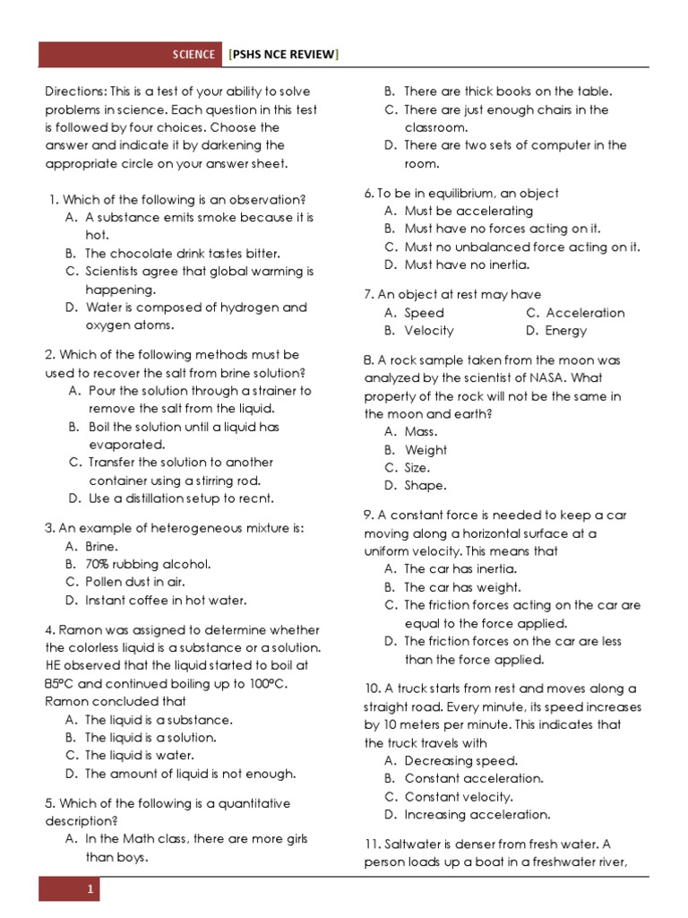 Pisay Science | PDF | Greenhouse Effect | Carbon Dioxide