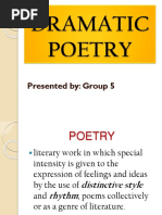 Types and Characteristics of Dramatic Poetry | PDF | Poetry | Metre ...