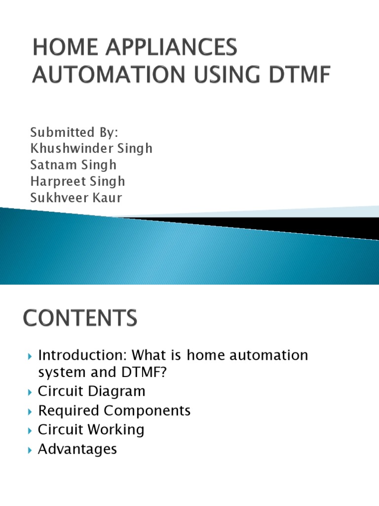 DTMF Based Home Automation System: A Document Describing the Components ...