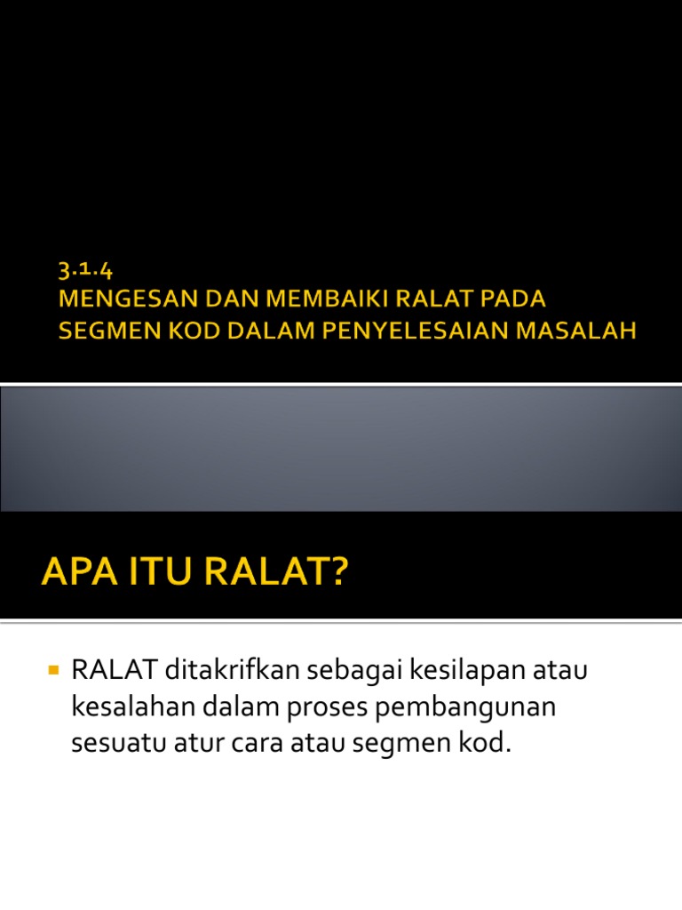 Ask Ralat | PDF | Metode & Bahan Ajar