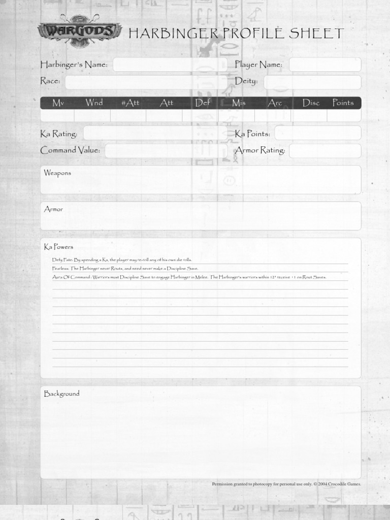 Roster Sheets and Quick Ref | PDF | Conflicts | Military Science